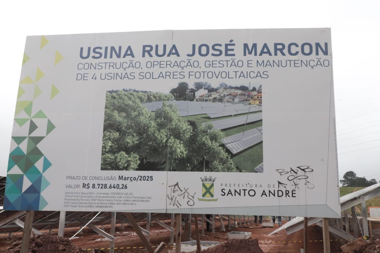 Santo André avança em obras de usina solar no Jardim Las Vegas - ABC Agora